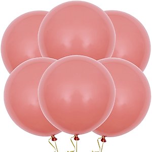 Dusty Pink 18 Inch Big Balloons 18in Dusty Rose Latex Balloons for Baby Shower Birthday Party Decorations 10pcs