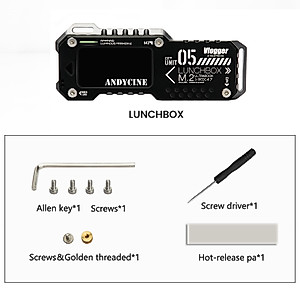 ANDYCINE Lunchbox V M.2 SSD NVME&SATA Enclosure M.2 Case up to USB 3.1 Gen 2 10Gbps RTL9210B Chips Compatible for Selected Camera,PC, Mobile Phone and Laptop (Black Color)