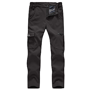 Gopune Women's Waterproof Windproof Outdoor Hiking Snow Ski Insulated Pants (Black,S)