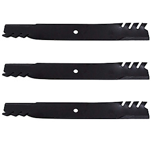 Set of 3 New Toothed Mulching Blade Fits Raptor, Fits Toro, Universal, Universal Products 74830, 74841, 74845, 74851, 74855, 74871, Titan Z 48" Models Interchangeable with 107-3192, 107-3192-03, 107