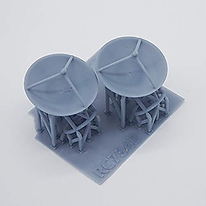 Outland Models Model Railroad Scenery Parabolic Antenna x2 Scale N 1:150