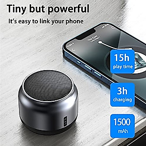 LFS Small Bluetooth Speakers, Portable Wireless Speaker Mini Shower Speaker, 15H Playtime, TWS Pairing, Compact Size, Waterproof Outdoor Speaker for Home, Travel, Beach