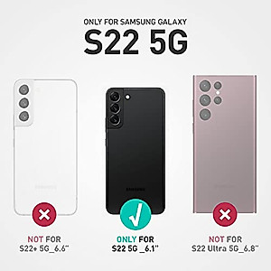 SupCase Unicorn Beetle Pro Series Case for Samsung Galaxy S22 5G (2022 Release), Full-Body Dual Layer Rugged Belt-Clip & Kickstand Case Without Built-in Screen Protector (Black)