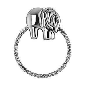 Krysaliis Sterling Rope Ring Elephant Rattle by Silver