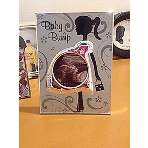Malden International Designs Baby Bump Metal Baby Memories Picture Frame, 3x3, Silver