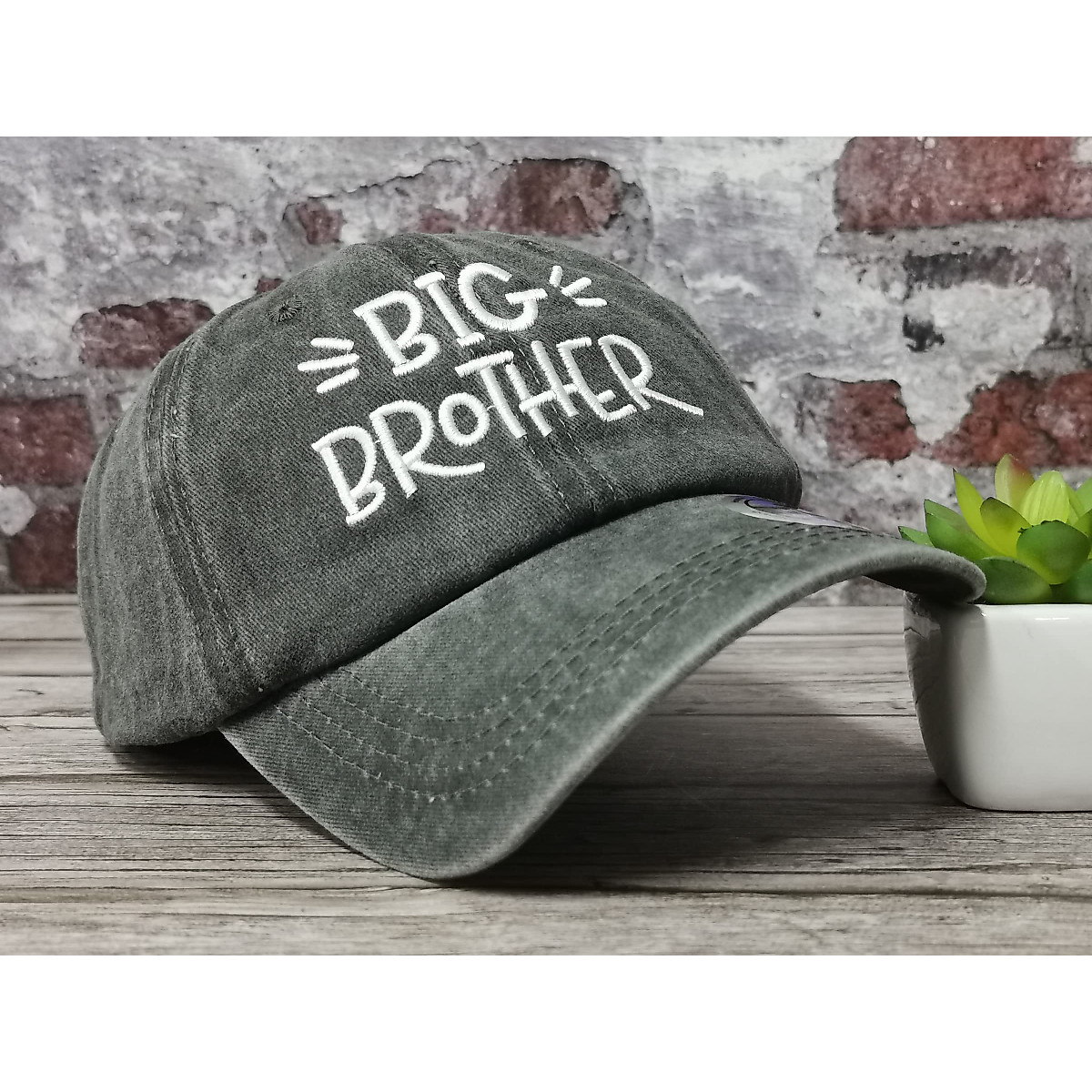 Hepandy Big Brother Gifts for Toddler Boy, Embroidered New Brother Baseball Hat for Kids Youth, Embroidery Adjustable Hat Trucker Hat