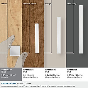 Amerock | Cabinet Knob | Polished Chrome | 1-3/16 inch (30 mm) Length | Monument | 1 Pack | Drawer Knob | Cabinet Hardware