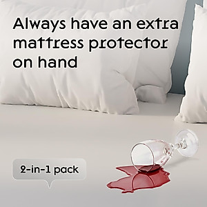 Niagara Waterproof Mattress Protector Twin 39x75 Cover Deep Pocket Breathable Noiseless 8-20Inches Bed Smooth Jersey Mattress Pad Cover Fully Ultra Thin Quilted Waterproof