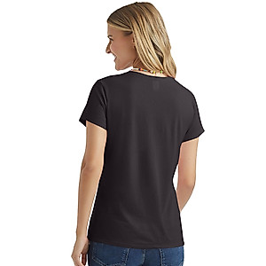 Hanes Womens Short Sleeve Graphic V-neck Tee Fashion-t-shirts, Whoot Whoo/Black, X-Large US
