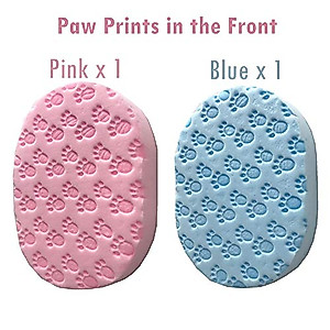 2 PCs Sphynx Cat Bath Shower Bathing Sponge for Easy Clean (Blue+Pink)