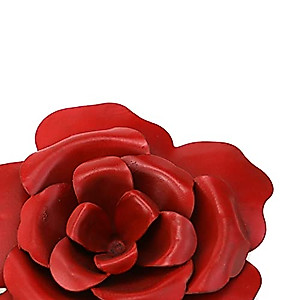 Mewutal 2PCS Decorative Rose Key Hook Wall Mounted Coat Holder Hat Rack for Hallway Bedroom Bathroom Living Room Cloakroom (Red+Yellow)