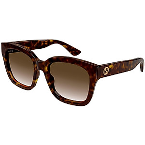 Gucci GG1338SK 002 Havana/Brown Gradient Square 54mm Women's Sunglasses
