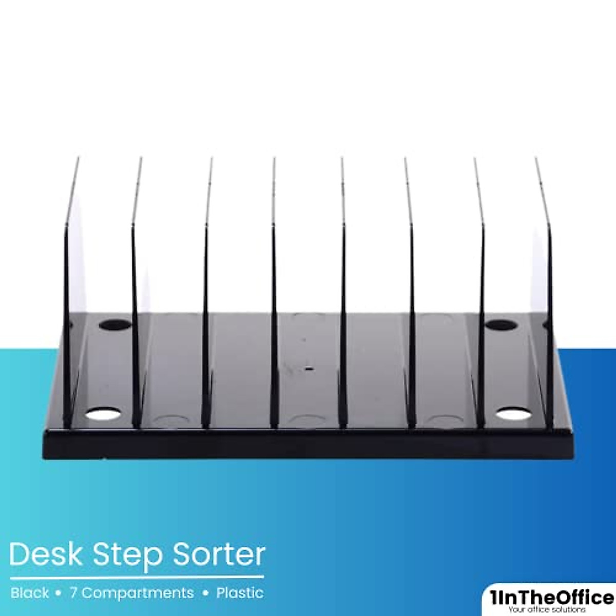 1InTheOffice Desk Step Sorter - 7 Compartments (2 pack)