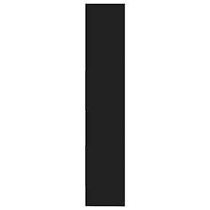 NusGear Book Cabinet Black 15.7"x13.8"x70.9" Engineered Wood-1958