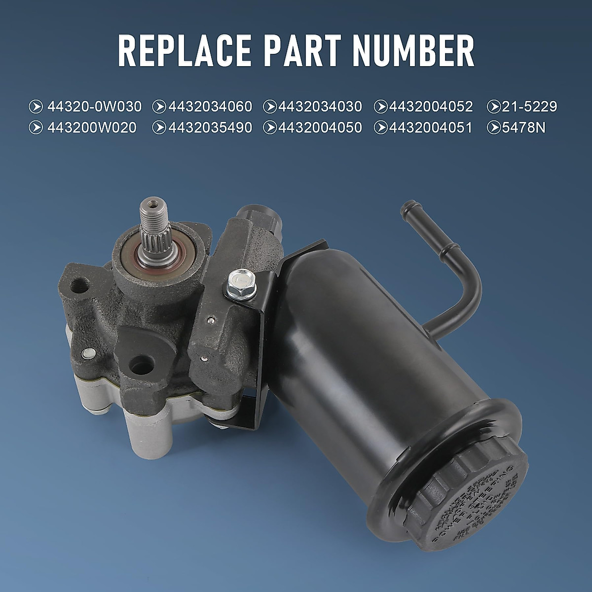 Power Steering Pump With Resevoir Replacement For Toyota Tacoma 4Runner T100 3.4L V6 Replaces 5478N, 4432035490, 443200W020, 4432004052, 4432034060 Power Assist Pump