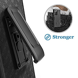 Samsung Note 20 Ultra Case, Fingic Note 20 Ultra Holster Case Combo Shell Slim Rugged Case with Built-in Kickstand Swivel Belt Clip Holster Shockproof Cover for Samsung Note 20 Ultra 6.9 inch, Black