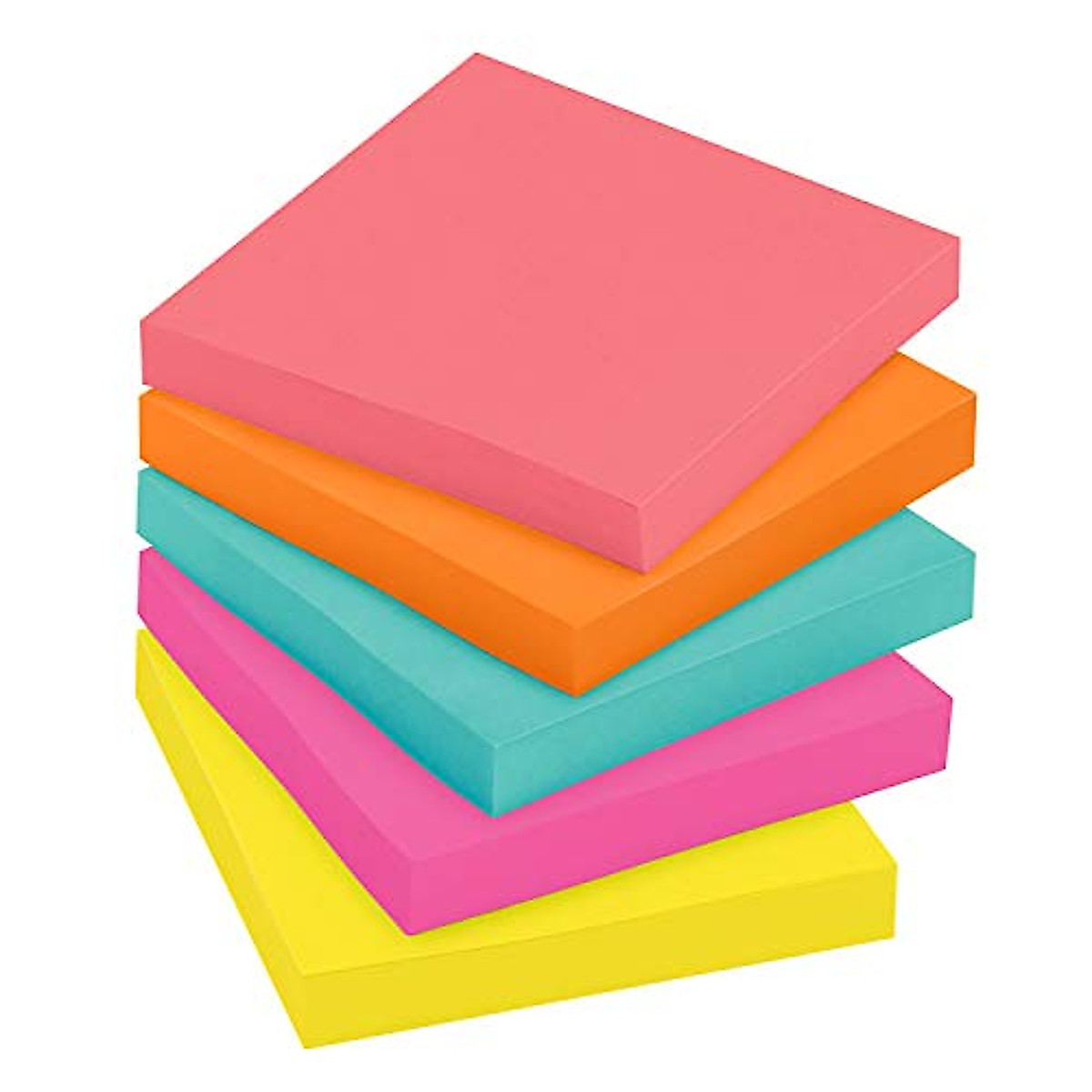 Post-it Notes, 3x5 in, 5 Pads, America's #1 Favorite Sticky Notes, Poptimistic, Bright Colors, Clean Removal, Recyclable (655-5UC)