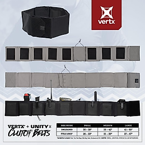 Vertx Mens Clutch Unity Tactical Belt, Modular Mission Belts for Men, Gun Holster Radio Mag Pouch Belts for CCW Concealed Carry of Tactical EDC Hunting Survival Gear, It's Black, MEDIUM