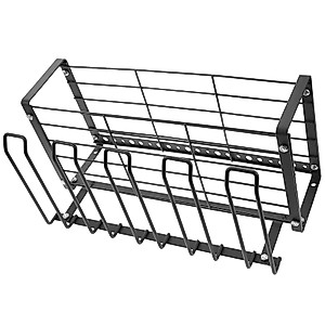 PRETYZOOM Electric Drill Storage Rack Cordless Drills Drill Holder Wall Mount Garage Tool Power Screwdrivers Cordless Power Tools Power Tool Organizer Wall Mount Tool Rack Black Carbon Steel