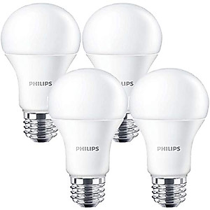 Philips LED Non-Dimmable A21 Light Bulb: 1500-lumen, 5000-Kelvin, 18-Watt (100-Watt Equivalent), E26 Base, Frosted, Daylight, 4-Pack (Title 20 Compliant)