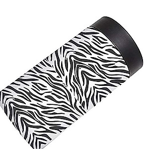 Smart Coolers - New 2020 Slim Can Cooler Coozie for White Claw Sleeve 12 oz Skinny Can - Soft Insulated Slim Sleeve for Beer, Soda & Cold Beverages - Standard Size Can Coozie Holder - Zebra