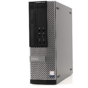 Dell OptiPlex 7020 Small Form Space Saving PC Desktop Computer, Intel i5-4590 3.3GHz, 8GB RAM 500GB Hard Drive, Windows 10 Pro, Wireless Keyboard & Mouse, New 16GB Flash Drive, DVD, WiFi (Renewed)