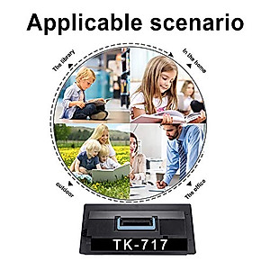TK717 TK-717 1T02GR0US0 Toner Cartridge (Black,1 Pack) Replacement for Kyocera KM-3050 KM-4050 KM-5050 NEC IT5050 TASKalfa 420i TASKalfa 520i Toner Kit Printer