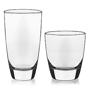Libbey Classic 16-Piece Glass Tumbler and Rocks Set