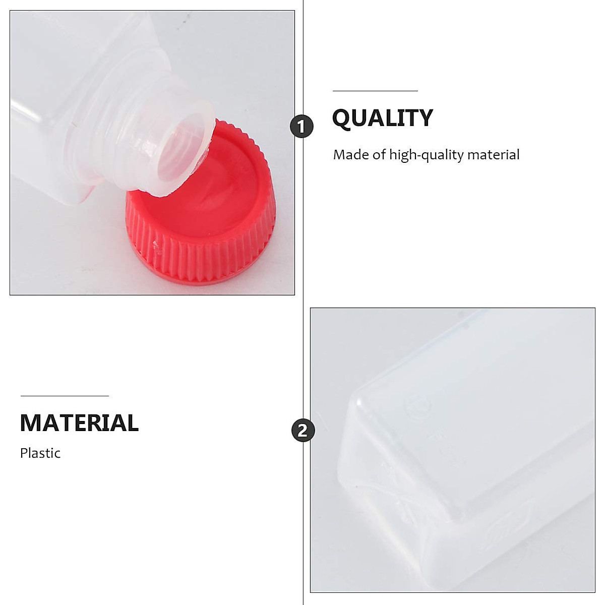 BESTOYARD 100pcs Bento Soy Sauce Case Container Vinegar Dispenser Bottles Plastic Condiment Bottles for Sushi Sashimi Salads Square 6.5ml