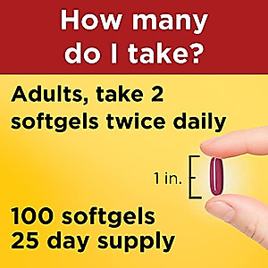 Nature Made CholestOff Plus, Dietary Supplement for Heart Health Support, 100 Softgels, 25 Day Supply