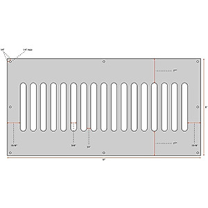 AMS Fireplace | Fire Pit Enclosure Vent | 321 High Gauge Stainless Steel | Commercial Grade | Safe Ventilation | Strong, Durable, Easy Install (9x4 Inch - Set of 2, Black)