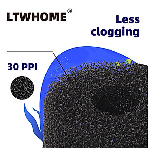 LTWHOME Pre-Filter Sponge Roll Fit for Beckett Pond G Pump, Part No 7209410 (Pack of 12)