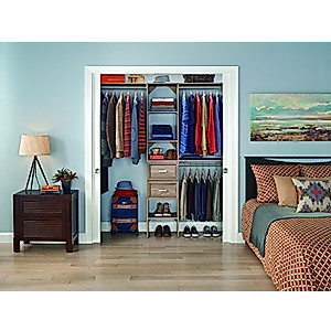 ClosetMaid SuiteSymphony Closet Organizer with Shelves and 2 Drawers, 16-Inch-Natural Gray