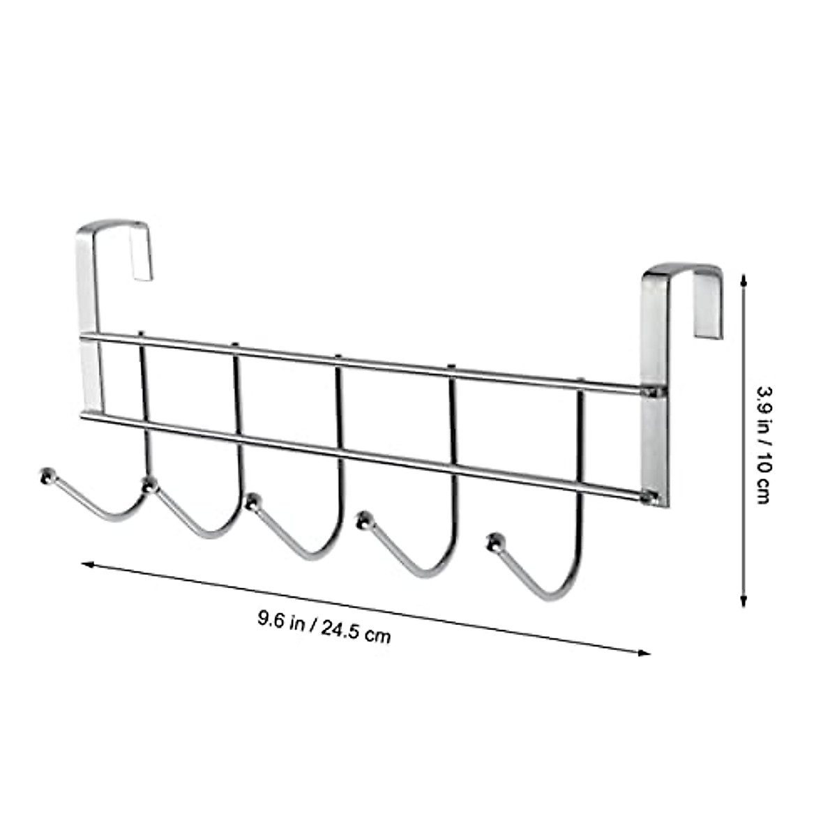 Garneck Over The Door Hook Stainless Steel Door Hanger Towel Rack Door Coat Rack Hanger for Hanging Clothes Towels Coats Hat
