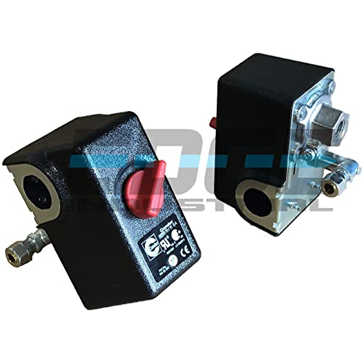 HEAVY DUTY CONDOR USA PRESSURE SWITCH, 26AMP, 11GA2E, 100/125 PSI,1/4" FNPT,DPST, SINGLE PORT