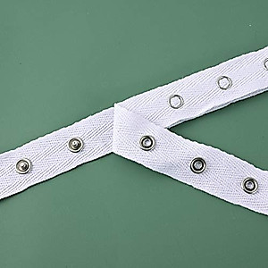 VIVIPAKOKO 12 Yards Snap Button Tape Trim (White)