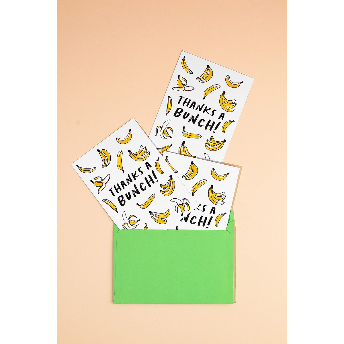 Huxters ‘Thanks a Bunch’ Humourous A6 Thank You Banana Pun Postcards (Pack of 10) - Appreciation Gift - Recyclable Paper with Envelope - Fun Greetings Card, FSC Certified and Sustainable…