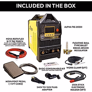 AHP AlphaTIG 203Xi 200 Amp IGBT AC DC Tig/Stick Welder with PULSE 110/220v 3 YEARS WARRANTY