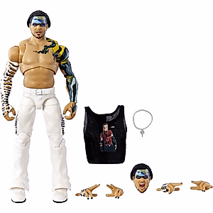 Mattel WWE Ultimate Edition Action Figure & Accessories Set, Jeff Hardy 6-inch Collectible with 30 Articulation Points, Swappable Pieces & Entrance Gear