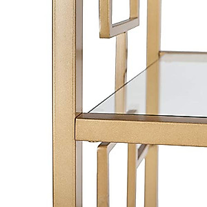 Safavieh Home Collection Brooklyn 7 Tier Etagere, Gold and Clear