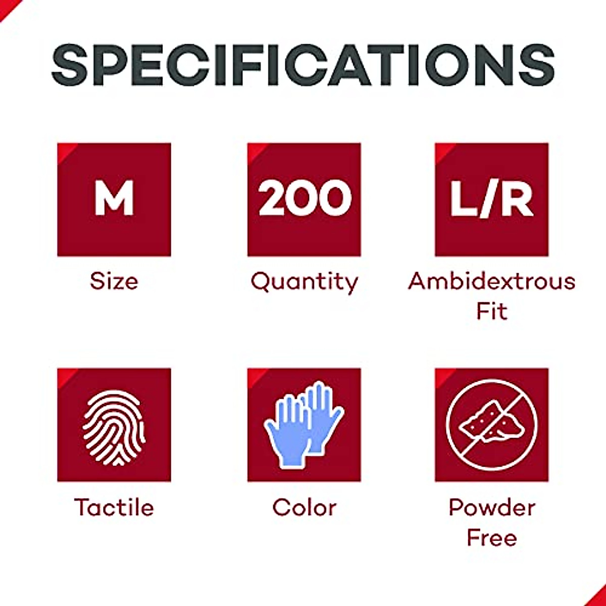 Dealmed Medical Exam Gloves – 200 Count Medium Nitrile Gloves, Disposable Gloves, Non-Irritating Latex Free Gloves, Multi-Purpose Use Medical Gloves for a First Aid Kit and Medical Facilities