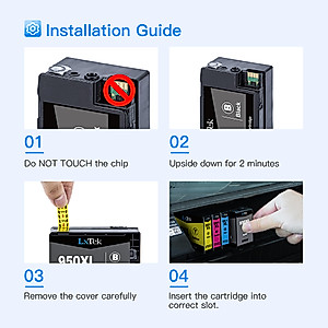 LxTek Compatible Ink Cartridges Replacement for HP 950XL 951XL 950 951 to Compatible with OfficeJet Pro 8600 8610 8620 8630 8100 8625 8615 276dw 4 Pack (Black Cyan Magenta Yellow) High Yield