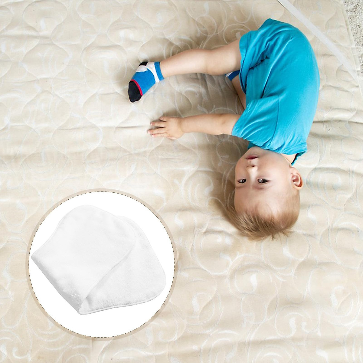 Four-Layer Washable Adult Cloth Diapers - Reusable, High Absorbency, Soft & Breathable, Easy to Use for Elders & Caregivers, 23.62x10.62x1.18in (White)