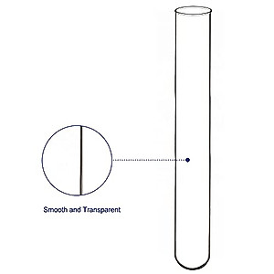 Labasics 20 Pack Borosilicate Glass Round Bottom Test Tubes, 20 mm OD X 150 mm Length (Pack of 20)
