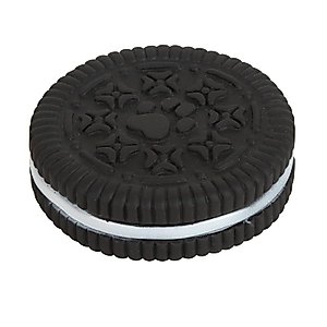 Comfych Dog Chew Squeaky Toy Pet Puppy Biscuit Cookie Fetch Teeth Funny Play Toy, black