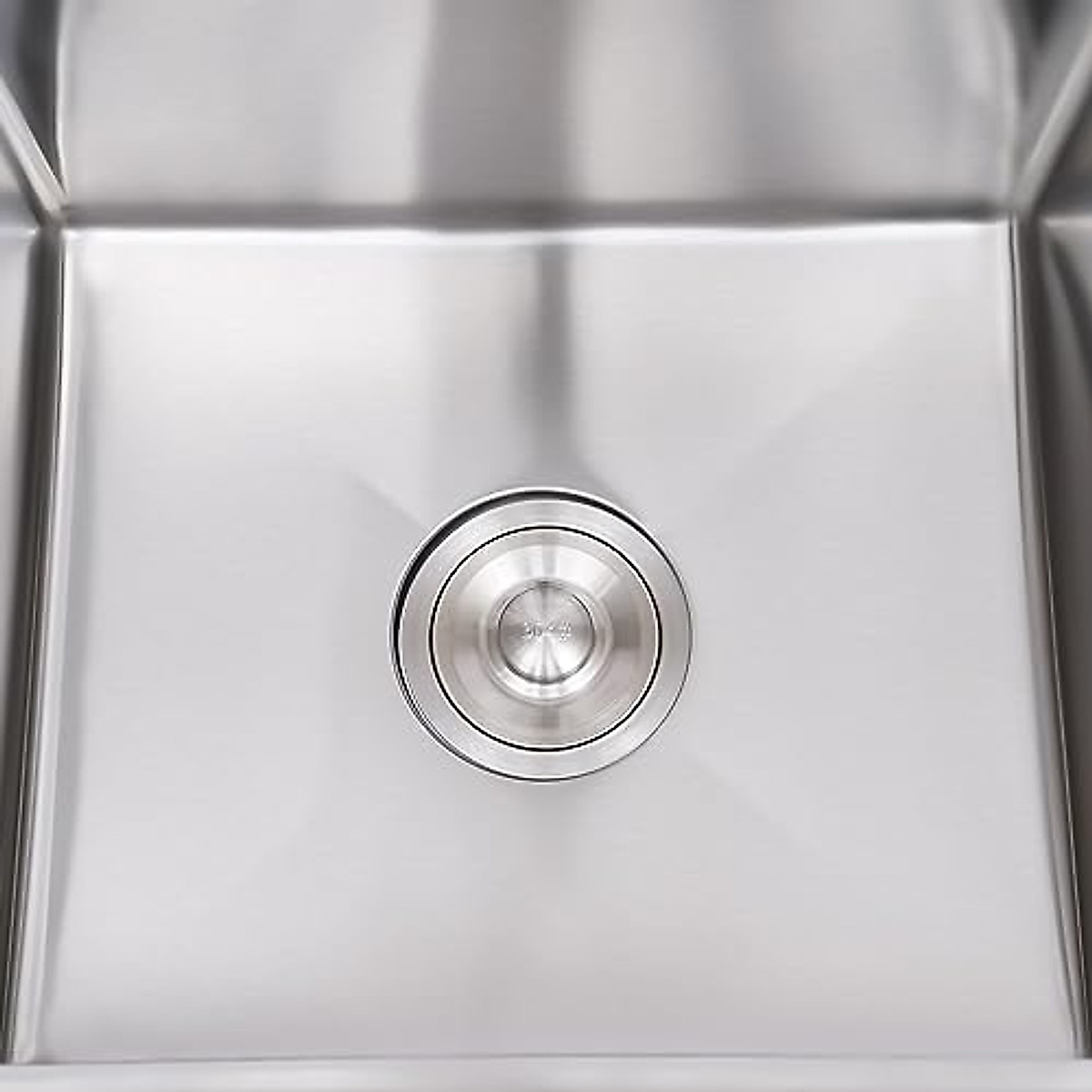 Stainless Steel Kitchen Sink Free Standing Commercial Restaurant Sink Set w/Hot and Cold Faucet, Prep & Utility Washing Hand Basin w/Workbench & Storage Shelves Indoor Outdoor