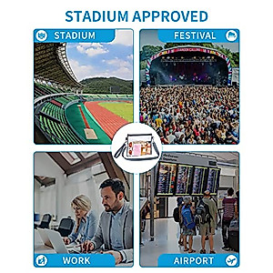 Clear Crossbody Purse Bag Stadium Approved Clear Tote Bag for Work Concert Sports