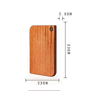 GULRUH Wood Cutting Boards for Kitchen, Ebony Wood Cutting Board, Solid Wood Cutting Board, Kitchen Household Vegetable Cutting Square Thickened Whole Wood Cutting Board