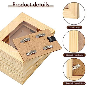 Kigley 6 Pcs 2.5 x 3.5 Inches Picture Frame Mini Rustic Picture Frames Wallet Size Wood Grain Table Desk Top Standing Fits Photo for Wall and Tabletop Picture Display