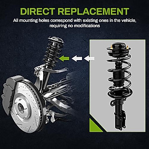 AUTOSAVER88 Full Complete Struts Compatible with Chevy Cobalt 2005-2010, Chevy HHR 2006-2011, Pontiac G5 2007-2009, Pontiac Pursuit 2005-2006, Front & Rear Shock Coil Spring Assembly